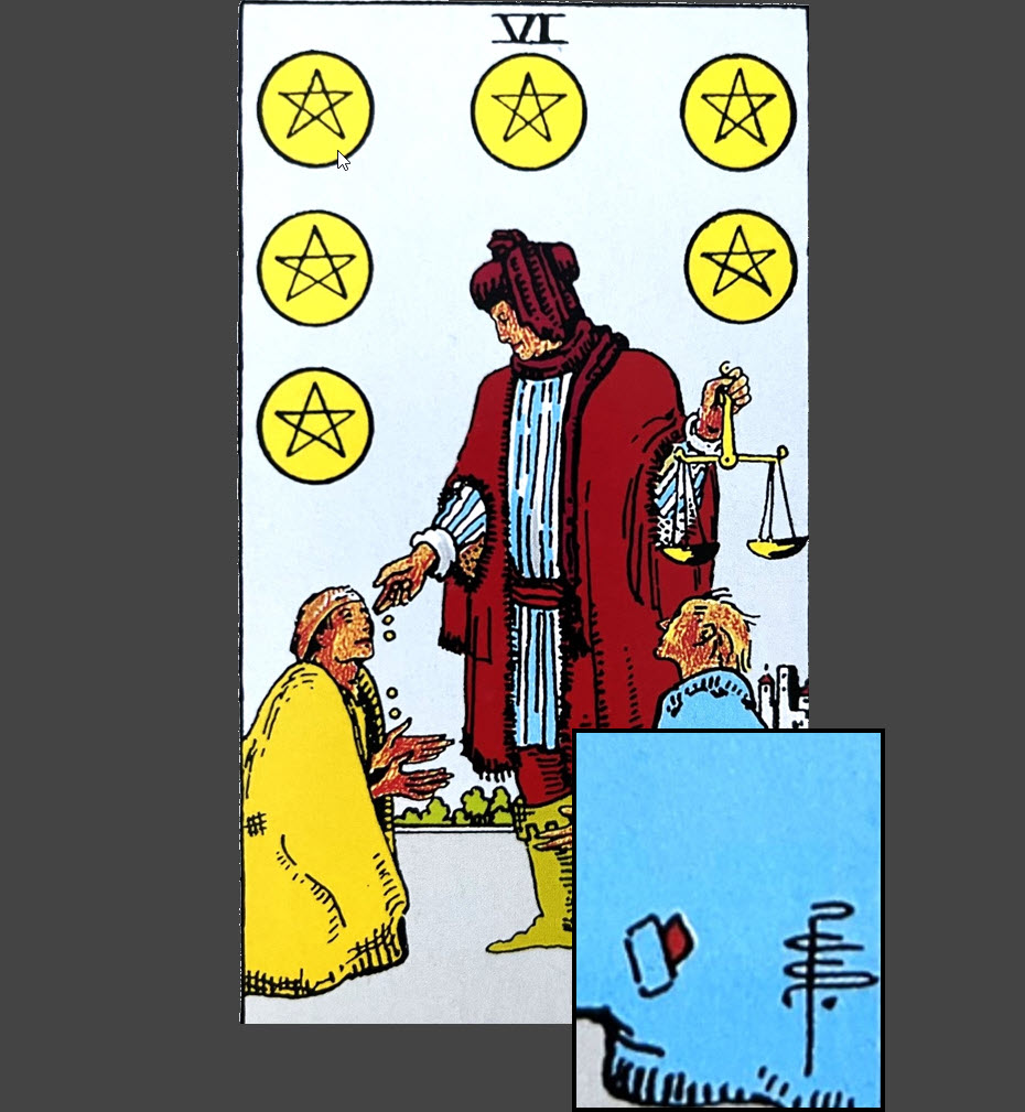 A Red Yod on Pentacles Six? - Tarot and Wine